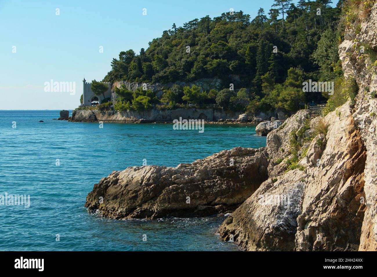 Coast at Castello di Miramare in Grignano near Trieste,Italy,Europe ...