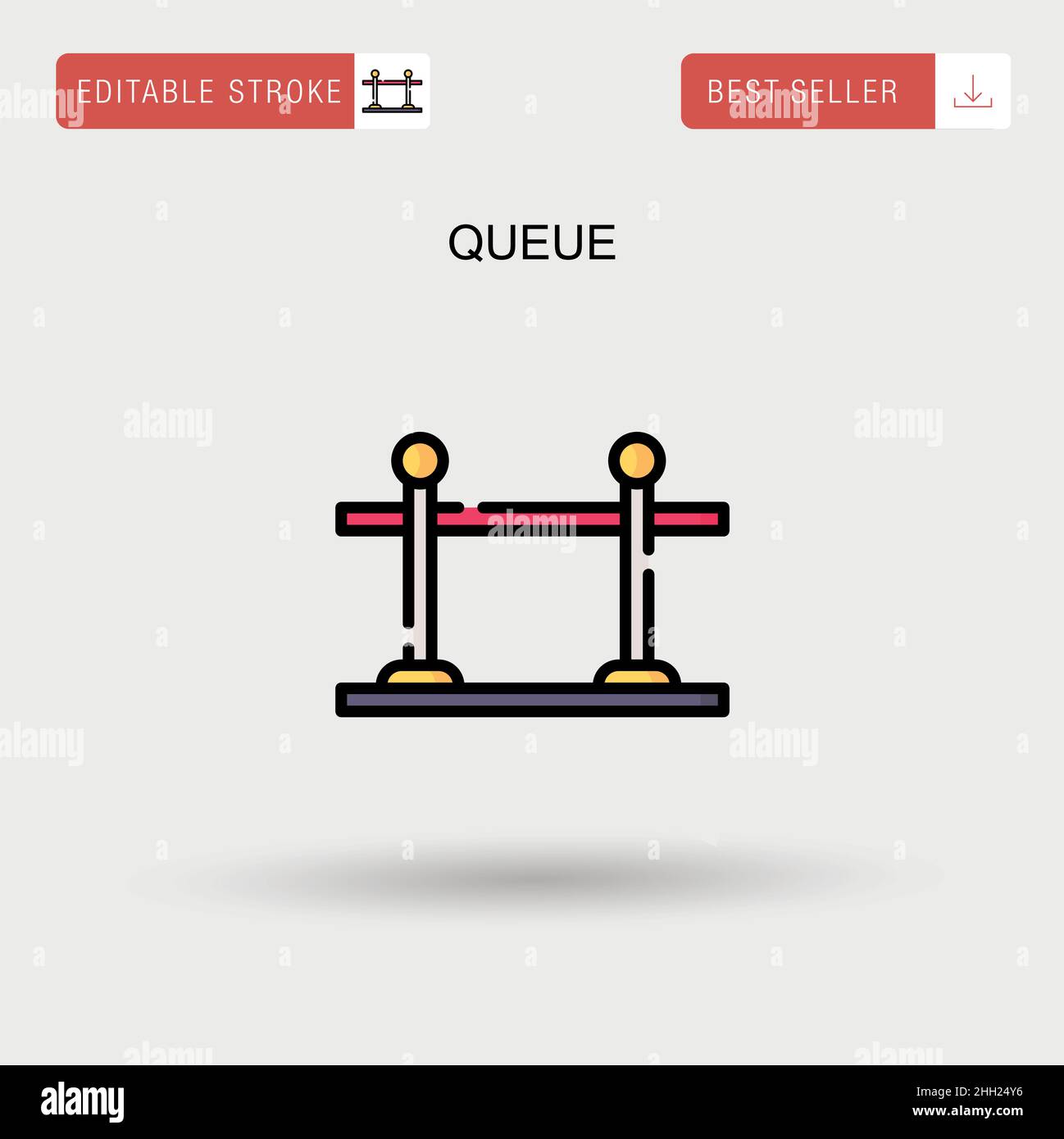 Long queue street Stock Vector Images - Alamy