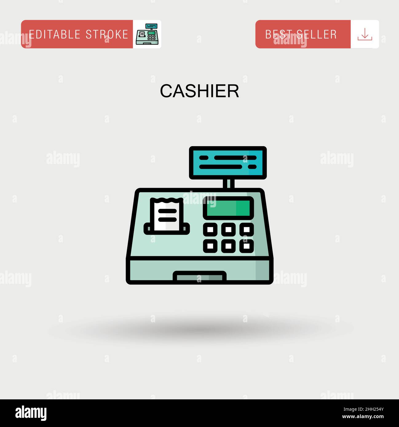 Cashier employee working Stock Vector Images - Alamy