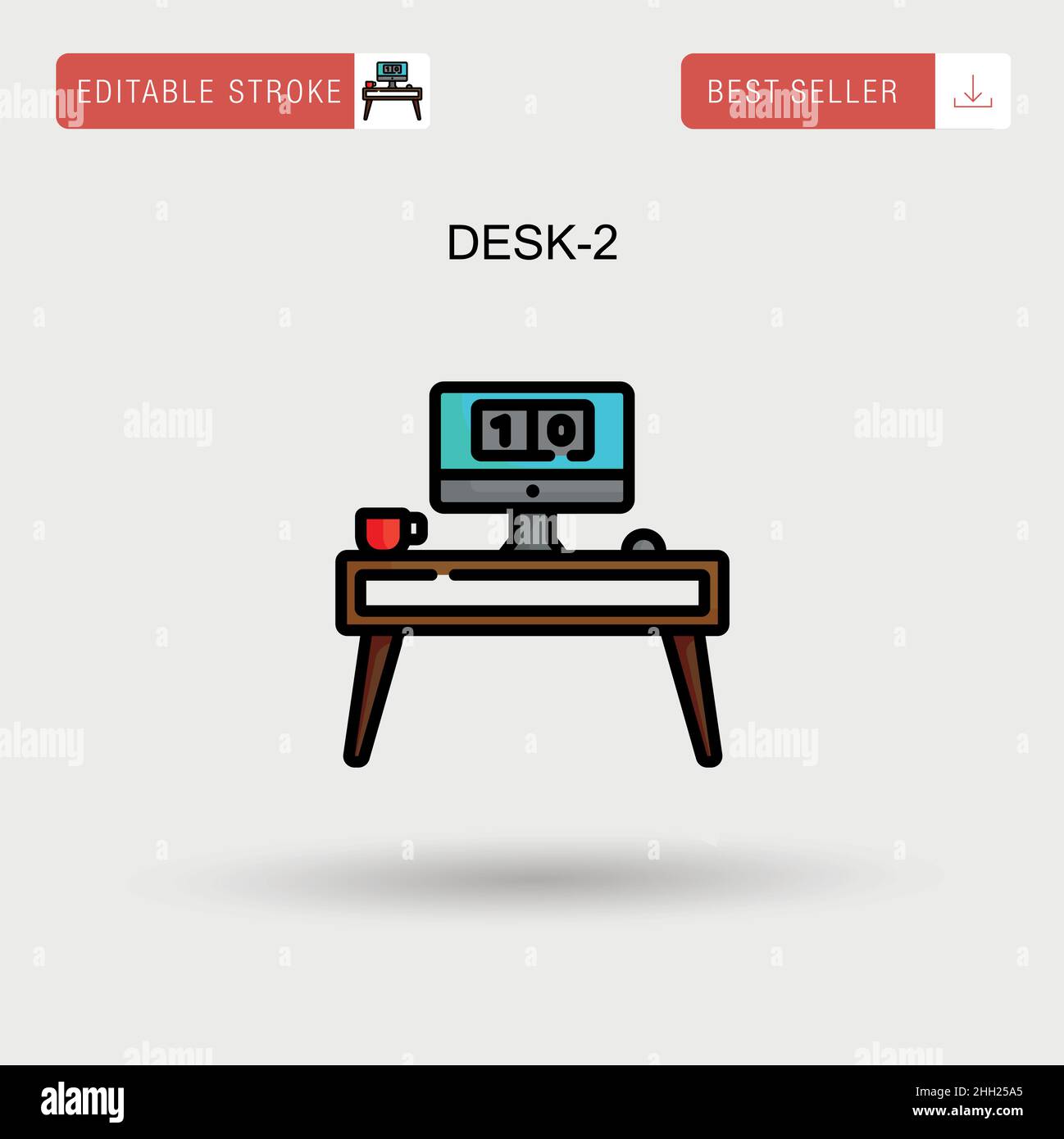 Two people sitting desk Stock Vector Images - Alamy