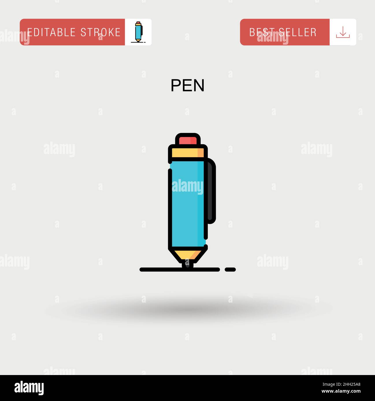 Pen Simple vector icon Stock Vector Image & Art - Alamy