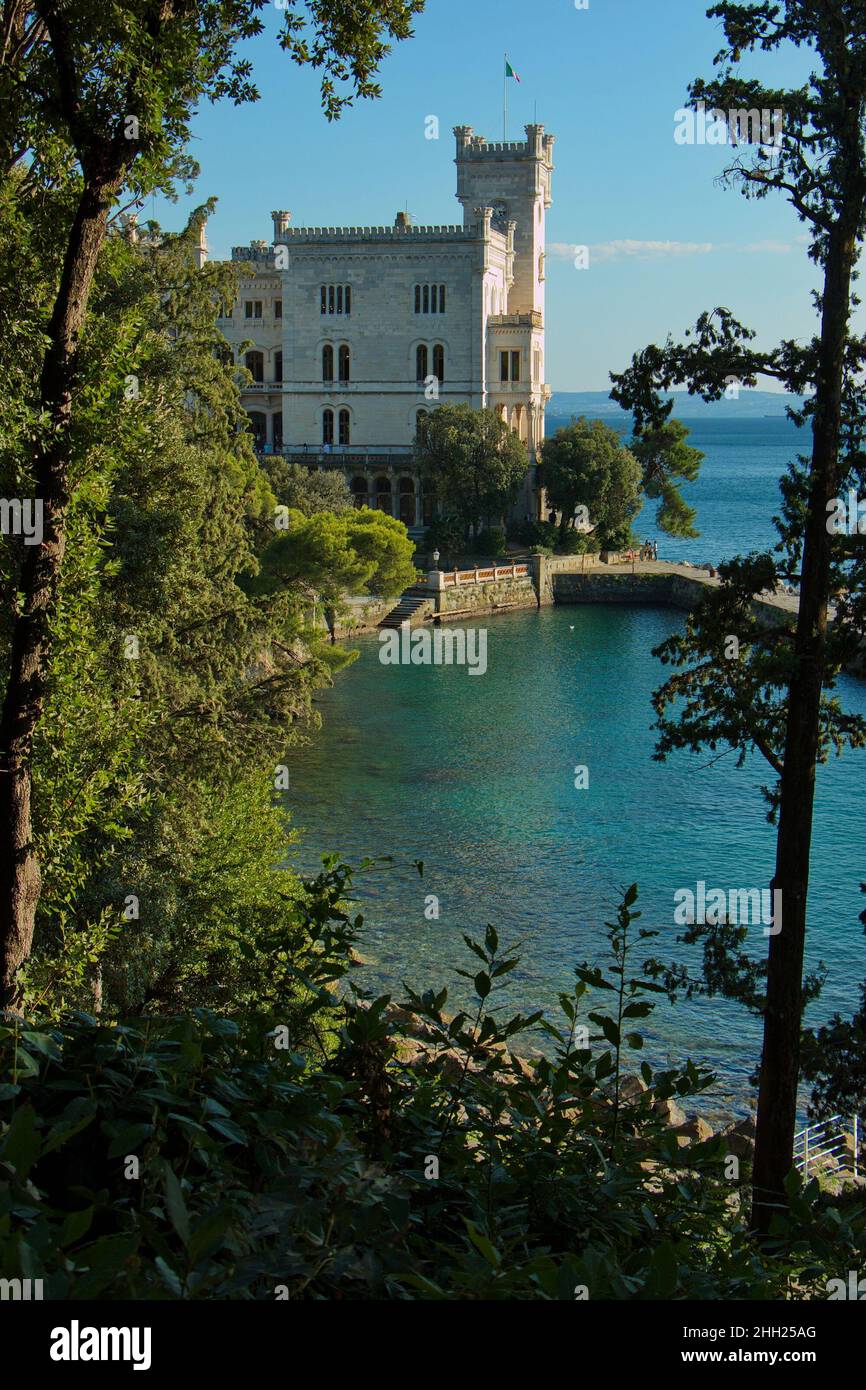 Castello di Miramare in Grignano near Trieste,Italy,Europe Stock Photo ...