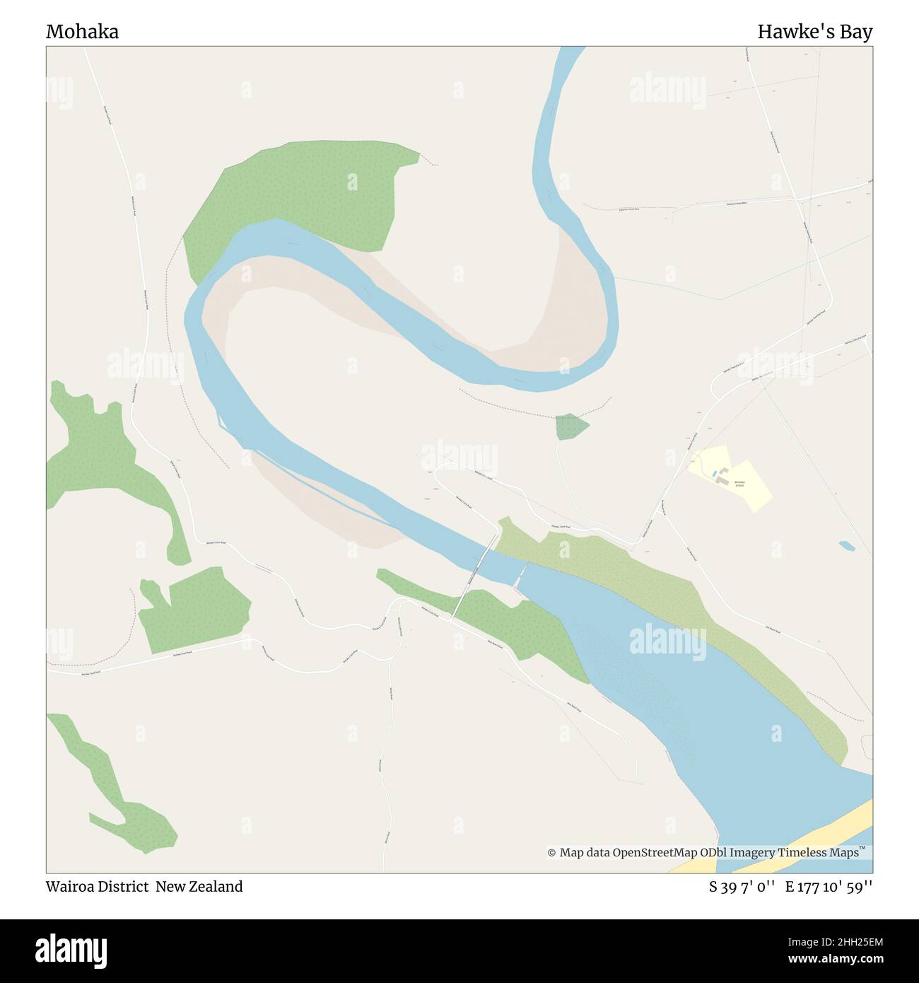 Mohaka, Wairoa District, New Zealand, Hawke's Bay, S 39 7' 0'', E 177 ...
