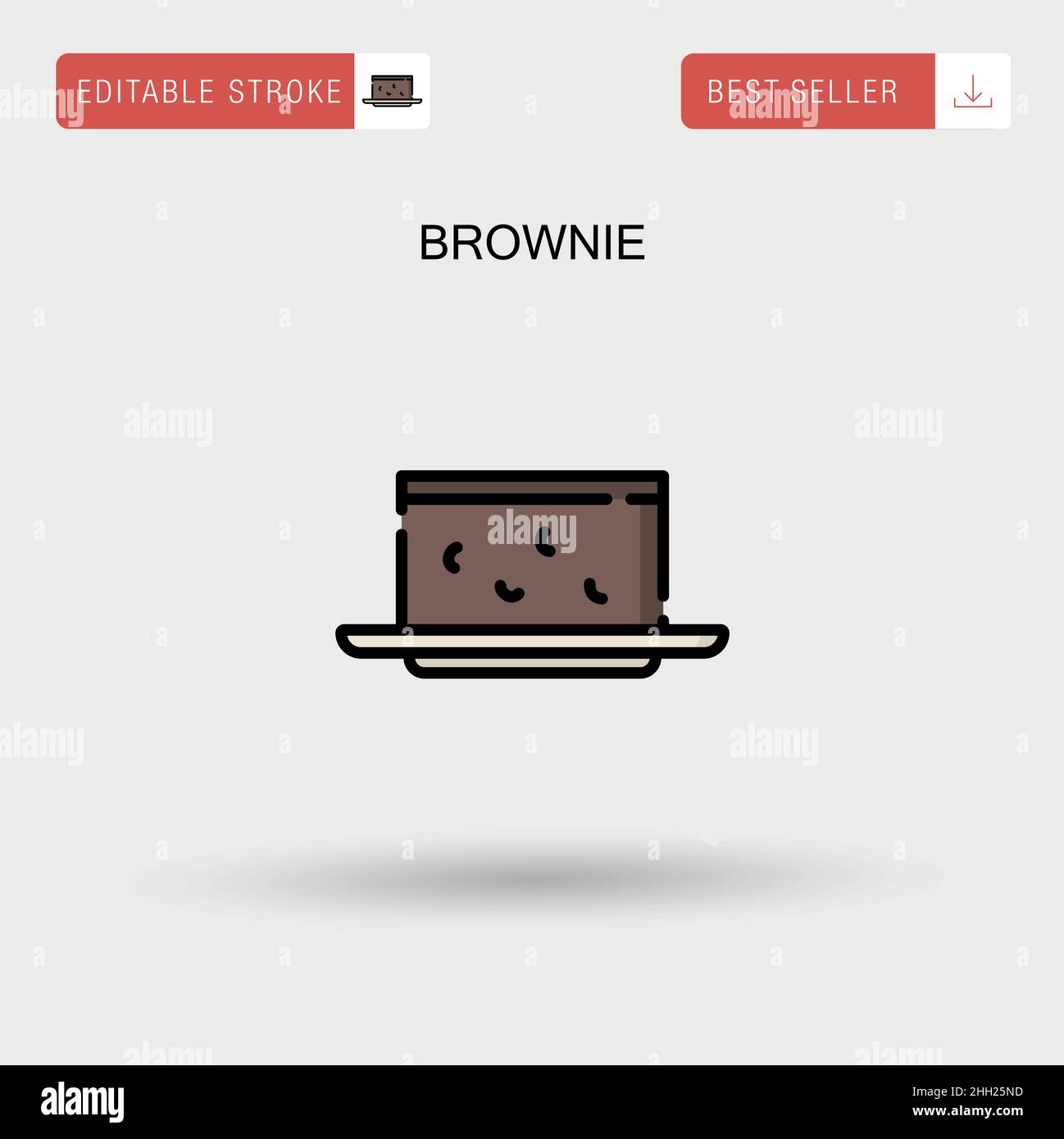 Brownies white background Stock Vector Images - Alamy