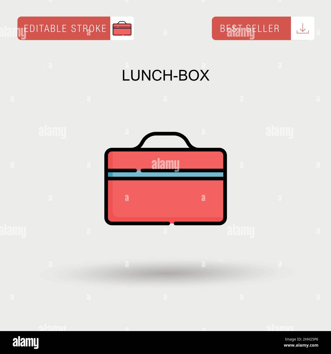 Lunch-box Simple vector icon Stock Vector Image & Art - Alamy