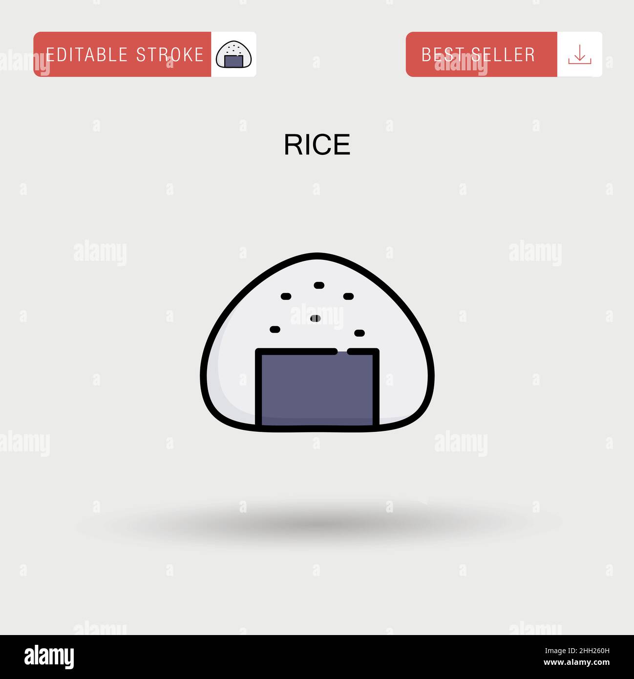 Rice Simple vector icon Stock Vector Image & Art - Alamy