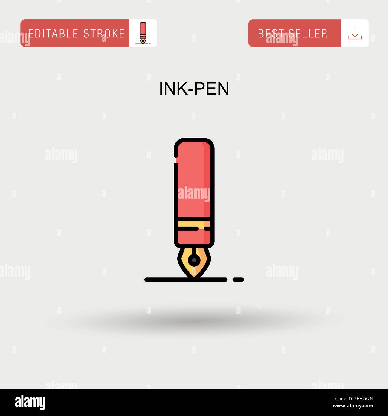 Ink-pen Simple vector icon Stock Vector Image & Art - Alamy