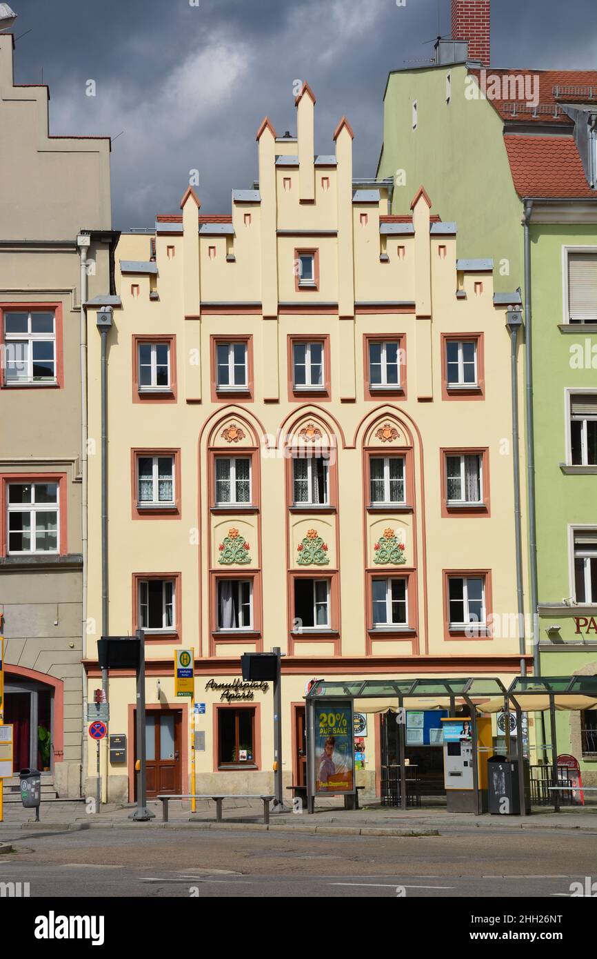 Regensburg, Bavaria, Germany – Attractive historical buildings in the ...