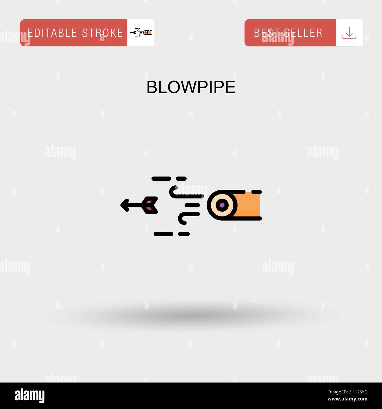 Blowpipe Simple vector icon Stock Vector Image & Art - Alamy