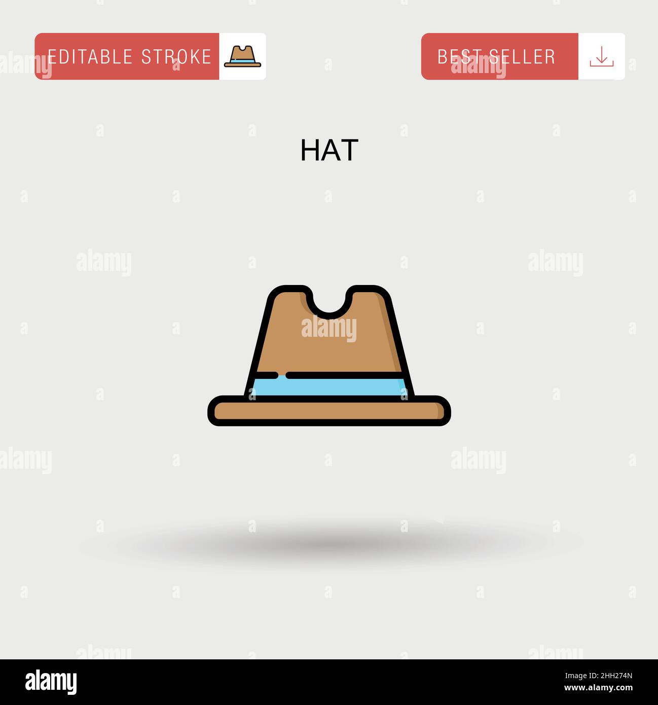 Hat Simple vector icon Stock Vector Image & Art - Alamy