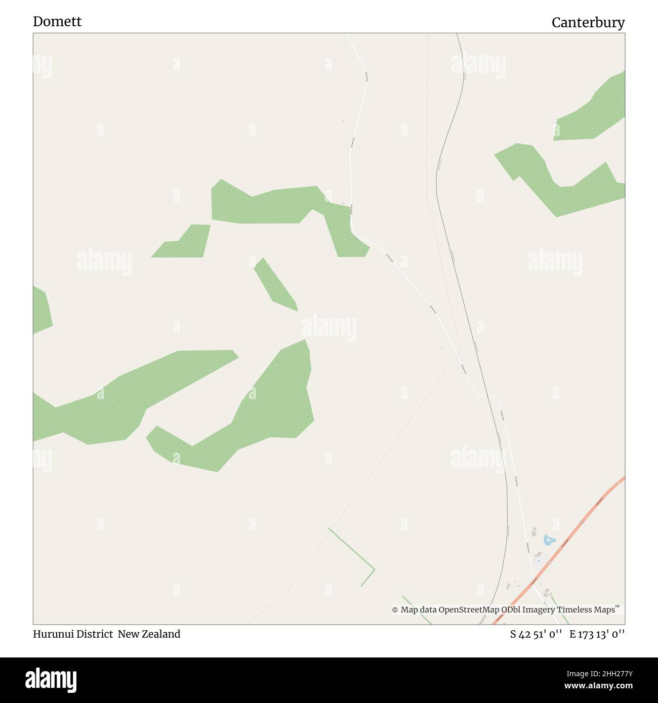 Domett, Hurunui District, New Zealand, Canterbury, S 42 51' 0'', E 173 ...