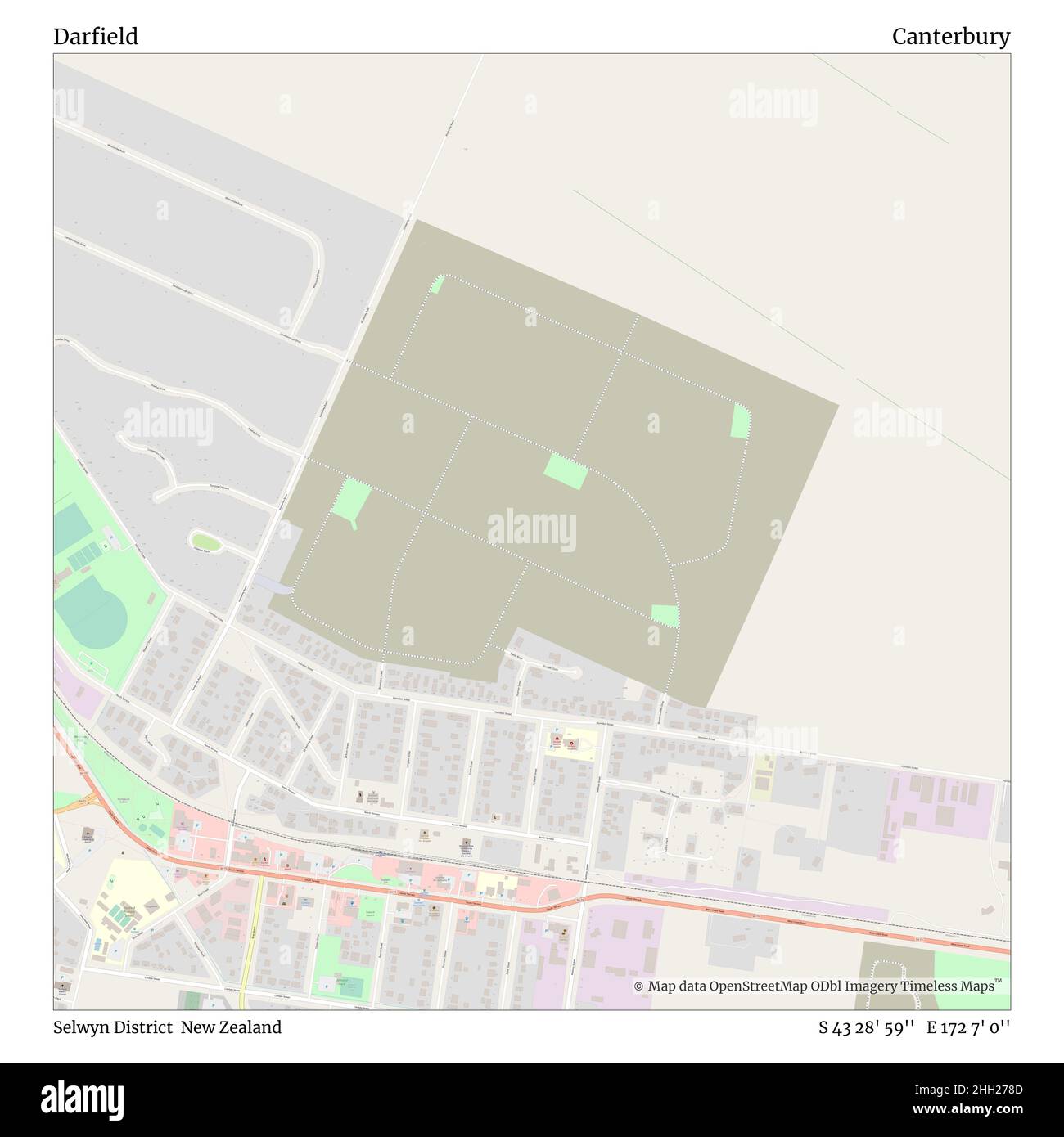 Darfield, Selwyn District, New Zealand, Canterbury, S 43 28' 59'', E ...