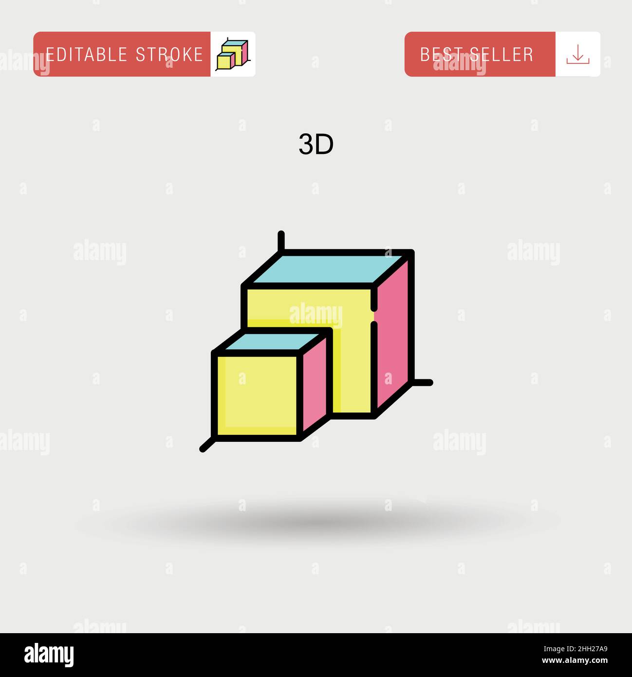 3d Simple vector icon Stock Vector Image & Art - Alamy