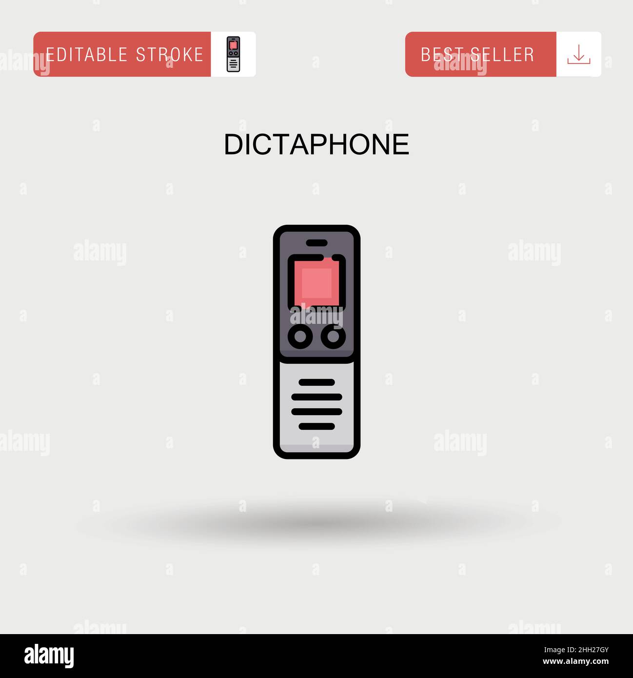 Dictaphone Simple vector icon Stock Vector Image & Art - Alamy