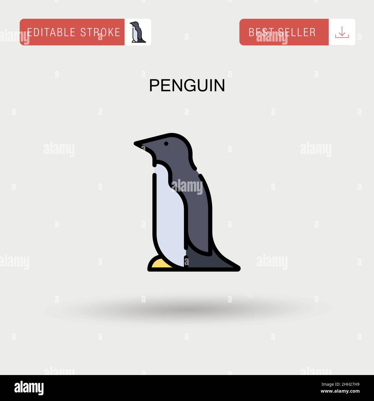 Penguin Simple vector icon Stock Vector Image & Art - Alamy