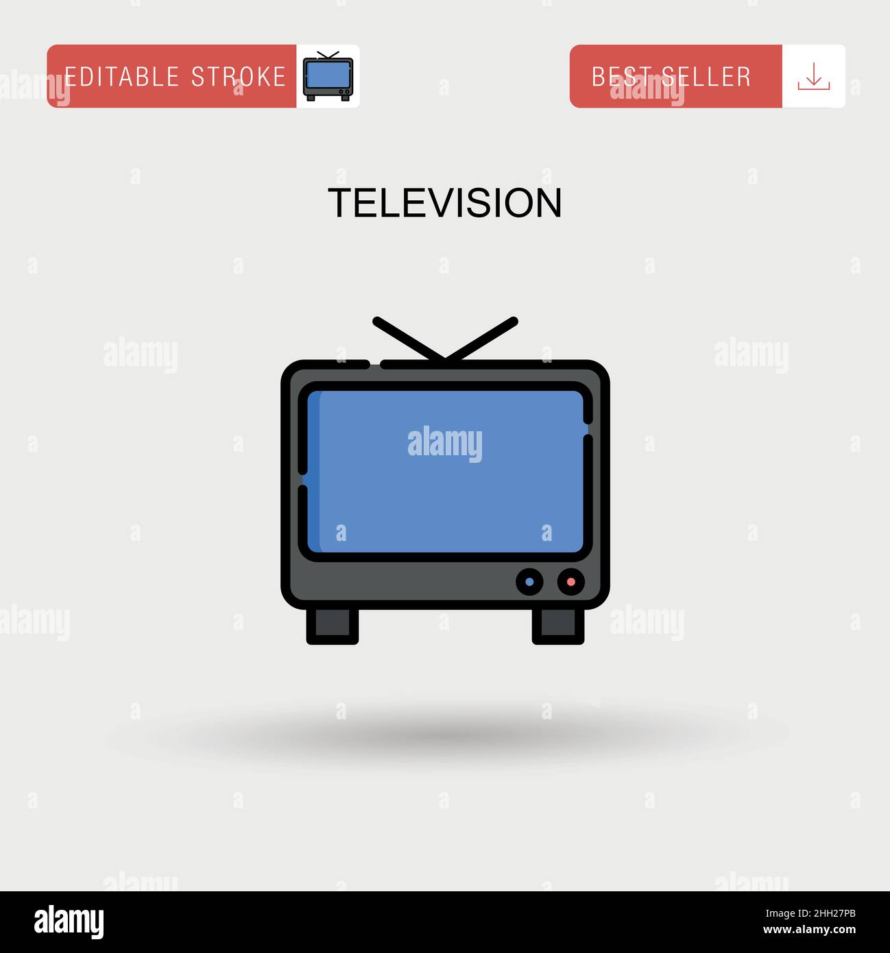 Television Simple vector icon Stock Vector Image & Art - Alamy