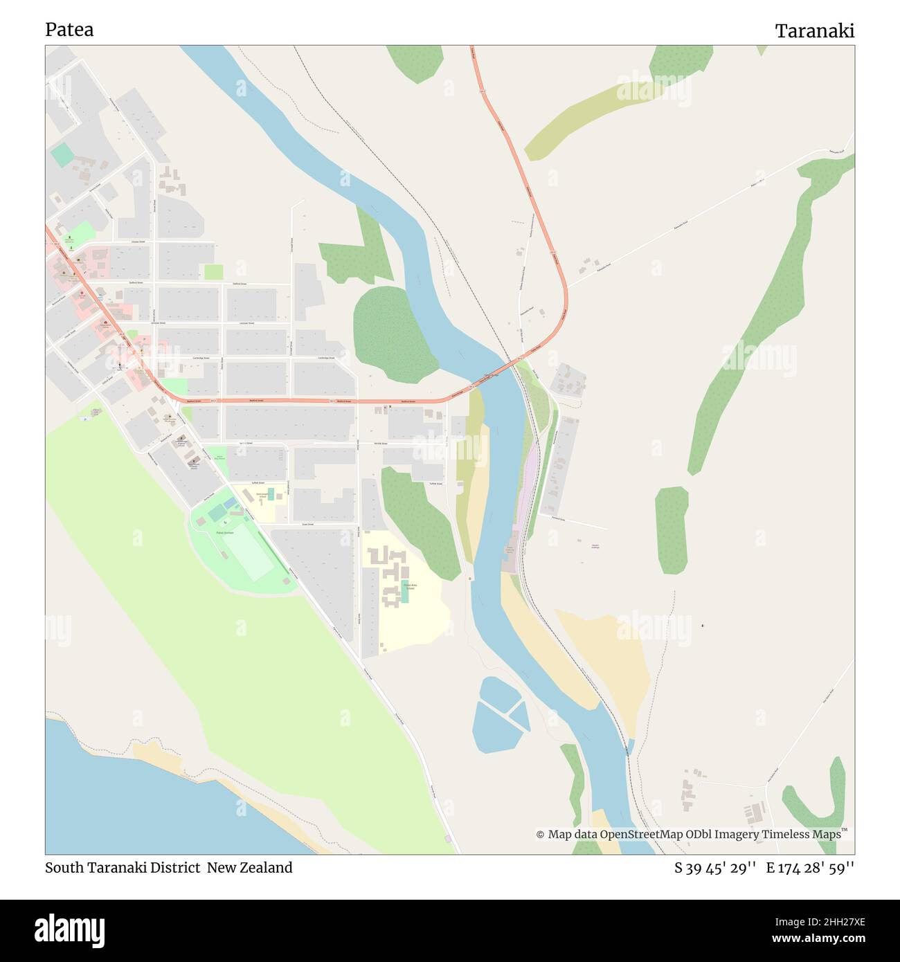 Patea, South Taranaki District, New Zealand, Taranaki, S 39 45' 29'', E ...