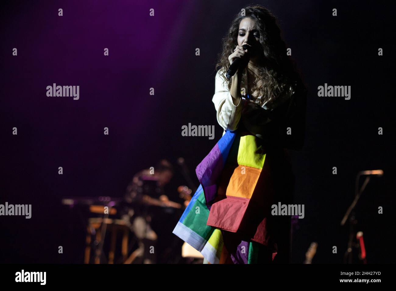 Seville, Spain. 22nd Jan, 2022. The Spanish singer Ana Guerra performs ...