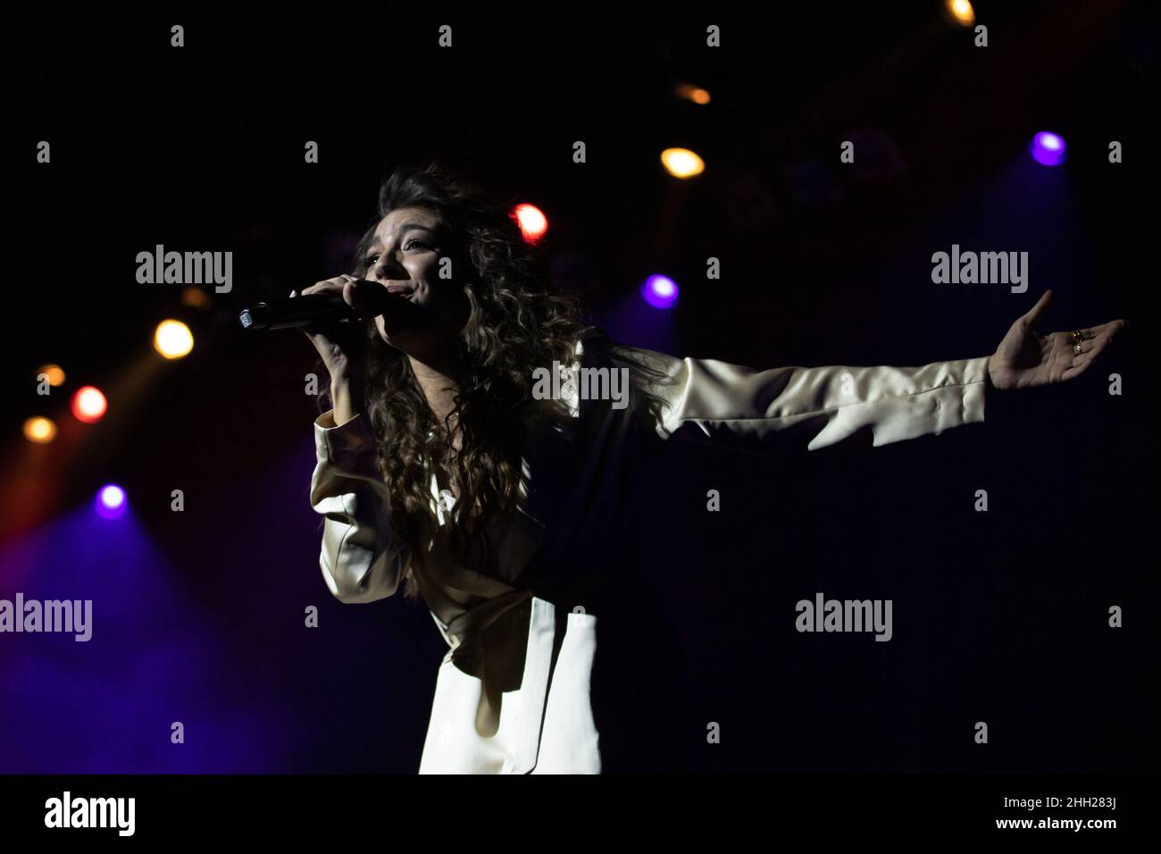 Seville, Spain. 22nd Jan, 2022. The Spanish singer Ana Guerra performs ...
