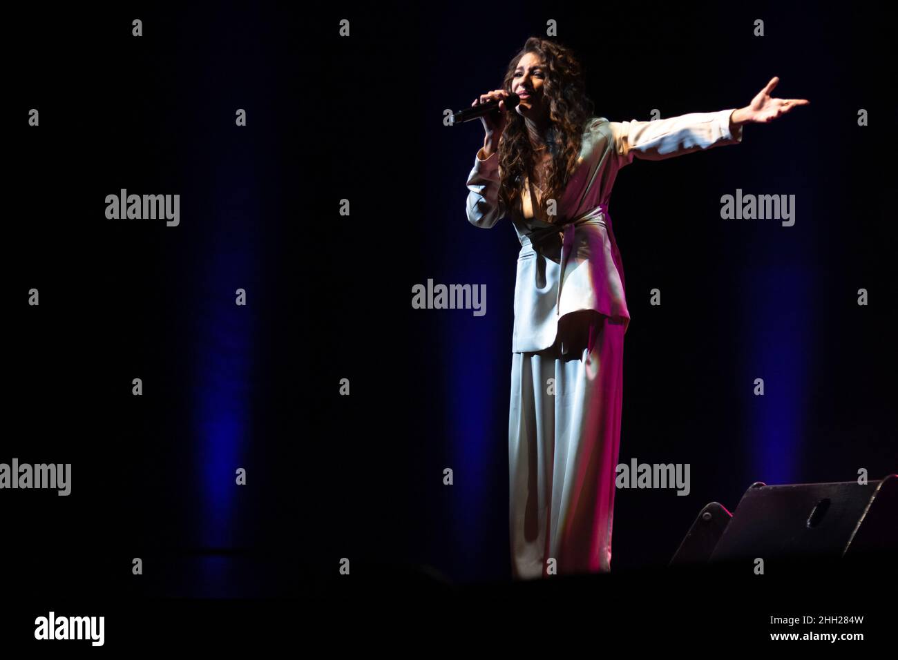 Seville, Spain. 22nd Jan, 2022. The Spanish singer Ana Guerra performs ...