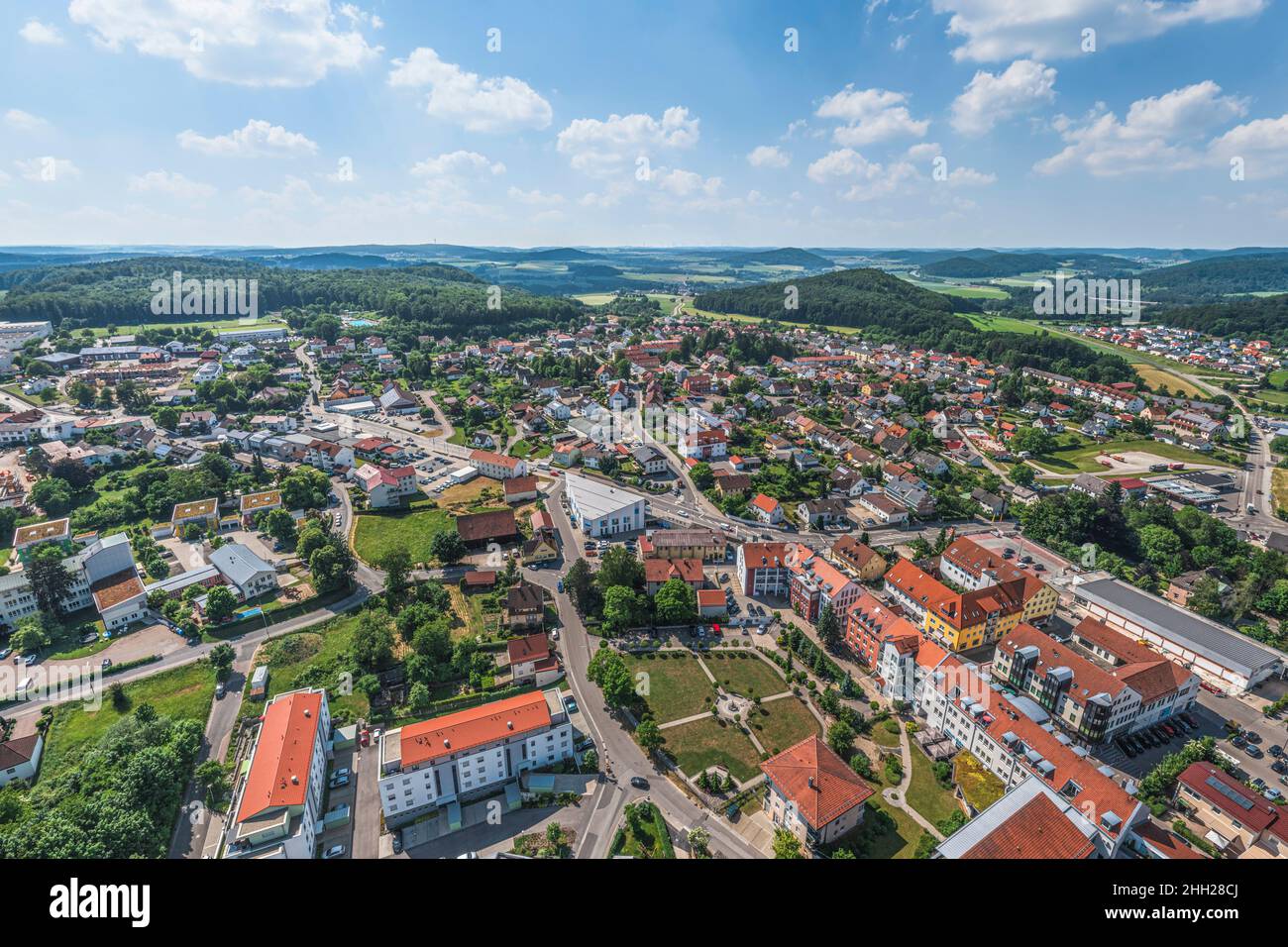 Aerial view to Parsberg in Bavaria Stock Photo - Alamy