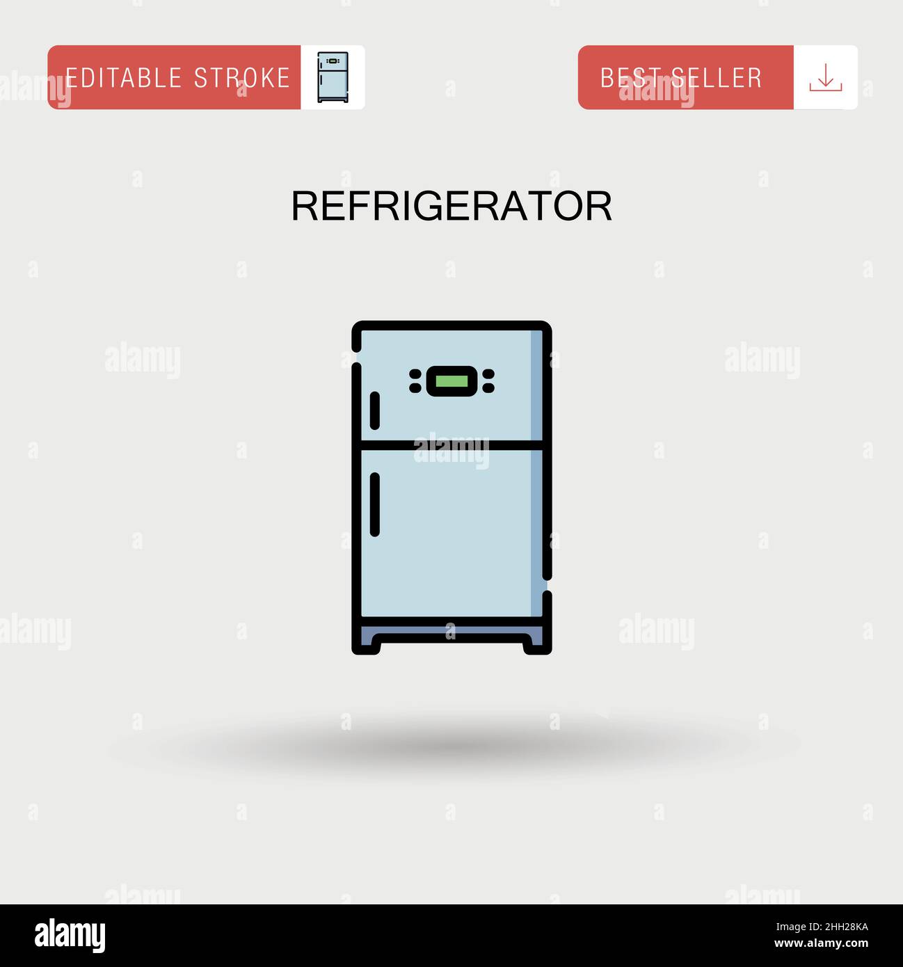Refrigerator Simple vector icon Stock Vector Image & Art - Alamy