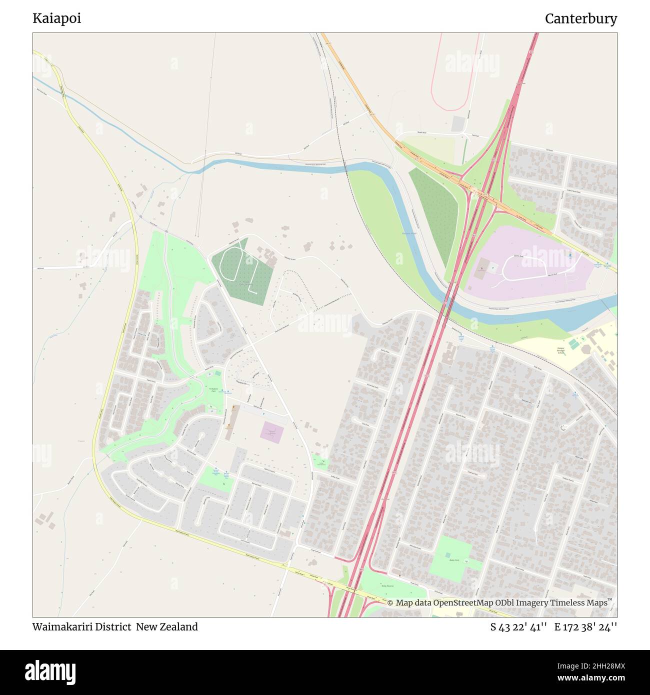 Kaiapoi, Waimakariri District, New Zealand, Canterbury, S 43 22' 41 ...