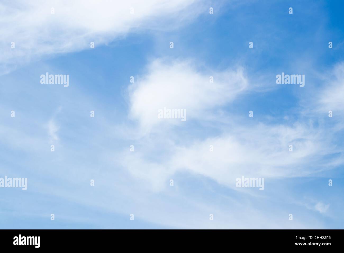 Clear blue color sky with white cloud background Stock Photo - Alamy