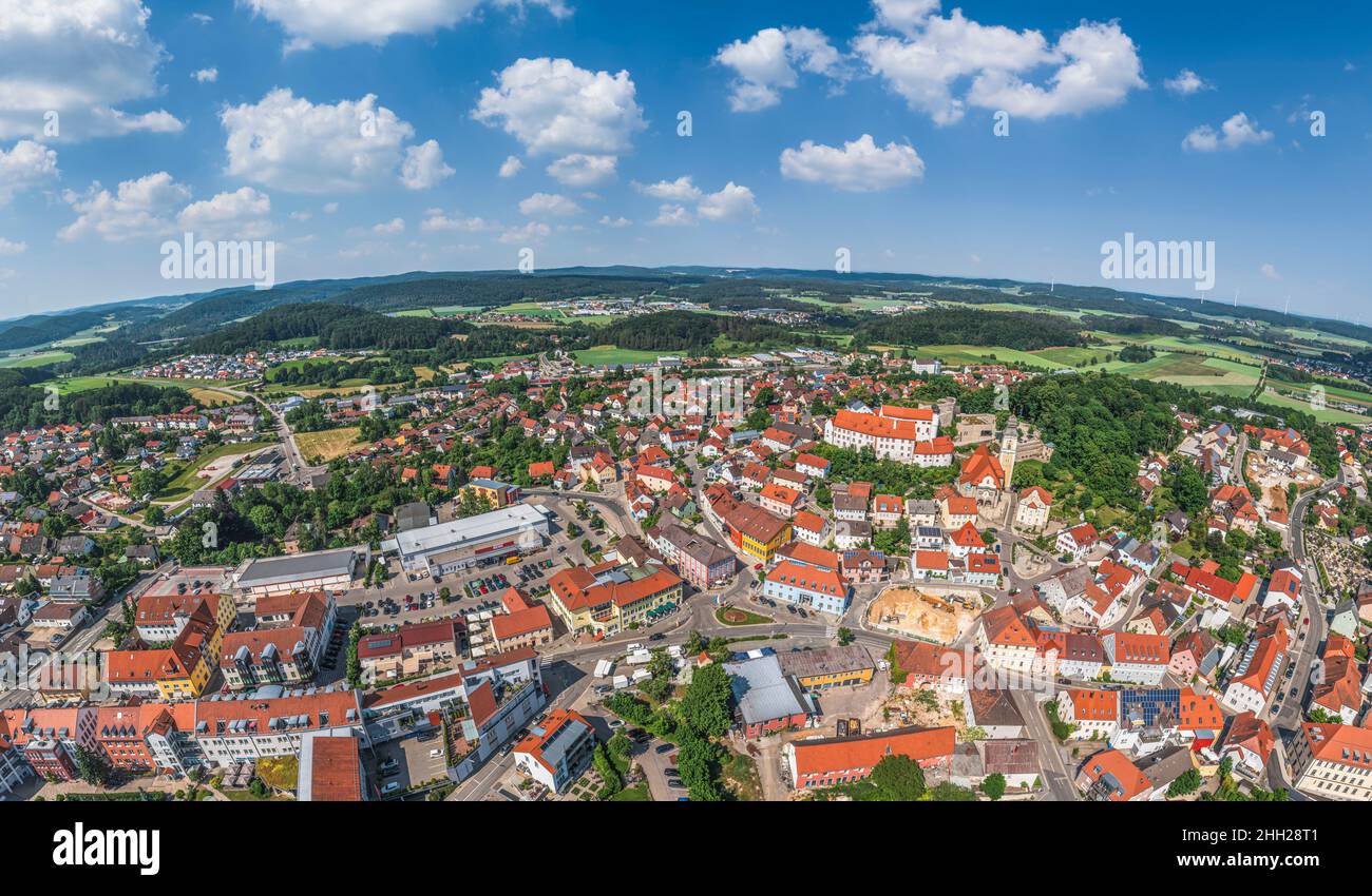 Aerial view to Parsberg in Bavaria Stock Photo - Alamy