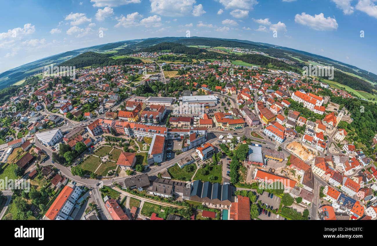 Aerial view to Parsberg in Bavaria Stock Photo - Alamy