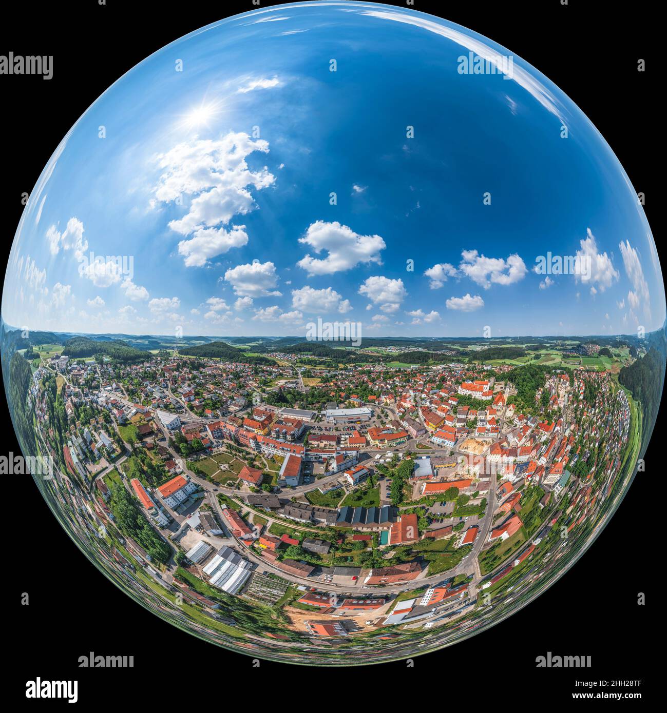 Aerial view to Parsberg in Bavaria Stock Photo - Alamy
