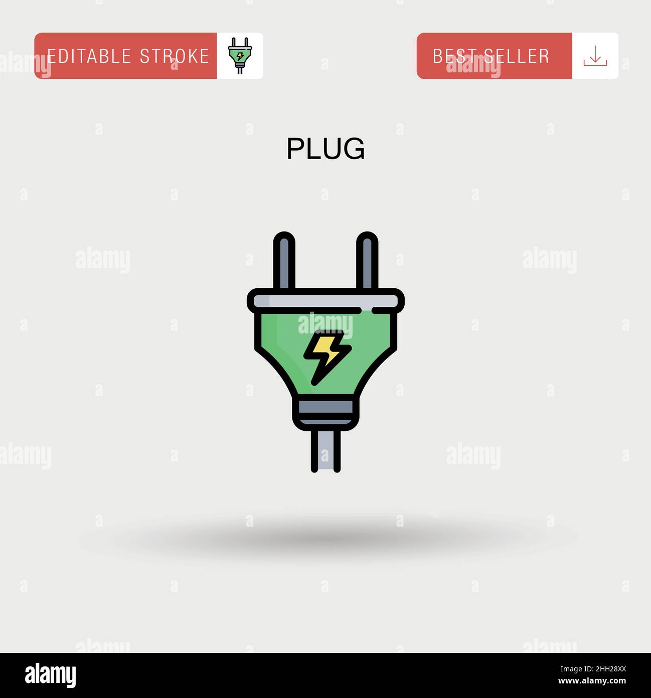 Plug Simple vector icon Stock Vector Image & Art - Alamy
