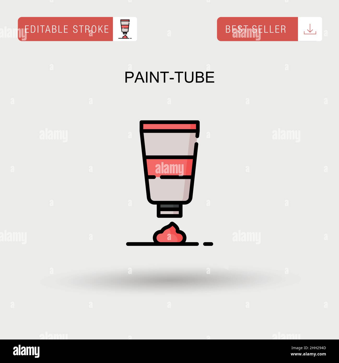 Paint-tube Simple vector icon Stock Vector Image & Art - Alamy