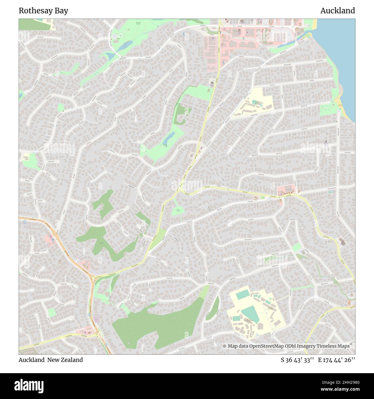 Rothesay Bay, Auckland, New Zealand, Auckland, S 36 43' 33'', E 174 44 ...