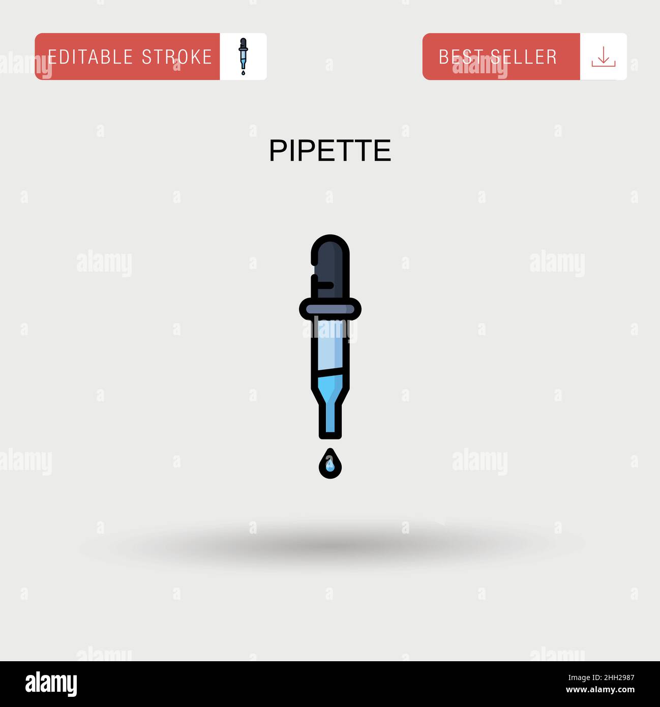 Pipette Simple vector icon Stock Vector Image & Art - Alamy