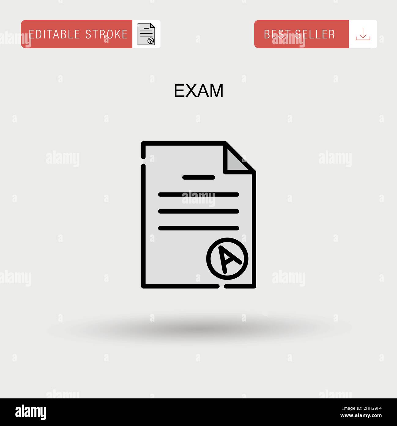 Exam Simple vector icon Stock Vector Image & Art - Alamy