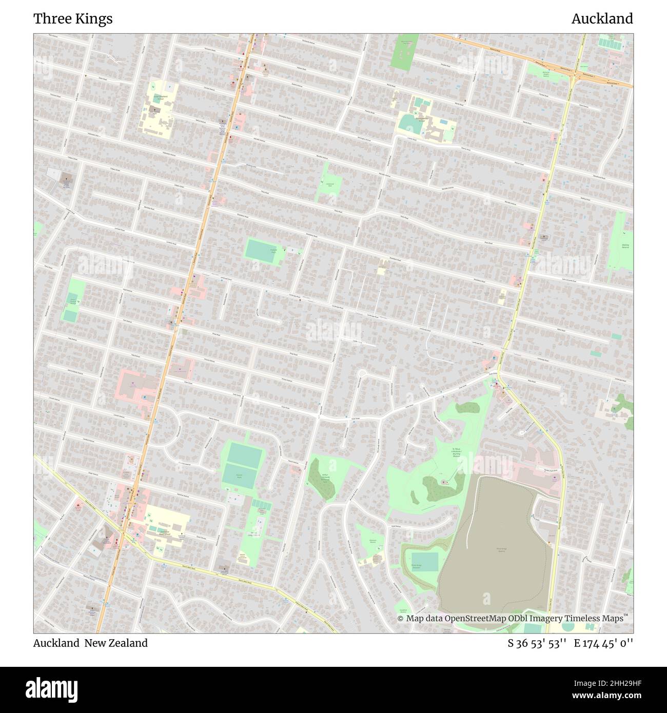 Three Kings, Auckland, New Zealand, Auckland, S 36 53' 53'', E 174 45 ...