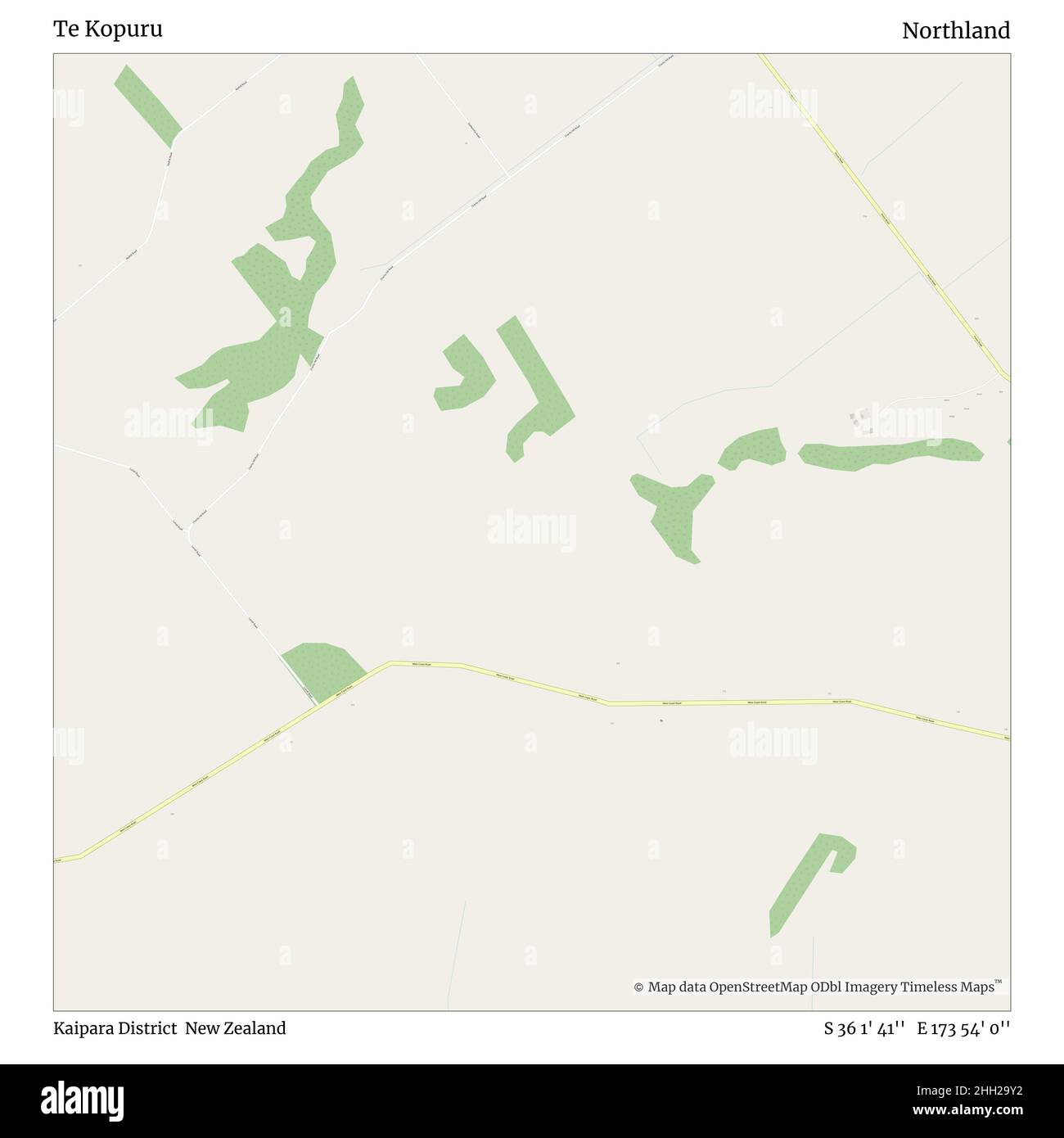 Te Kopuru, Kaipara District, New Zealand, Northland, S 36 1' 41'', E ...