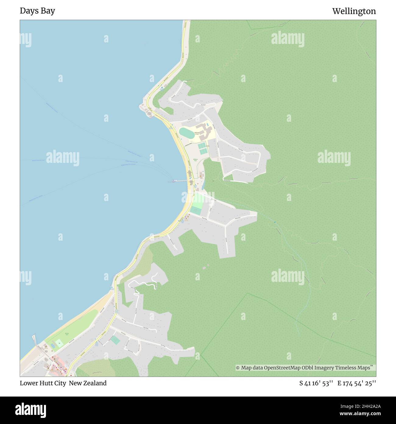 Days Bay, Lower Hutt City, New Zealand, Wellington, S 41 16' 53'', E ...