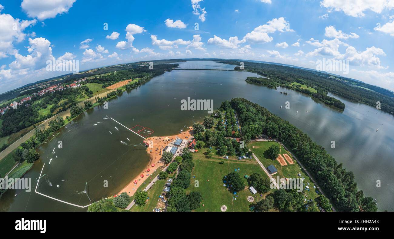 Absberg-Seespitz, Lake centre on small Brombach Lake Stock Photo - Alamy