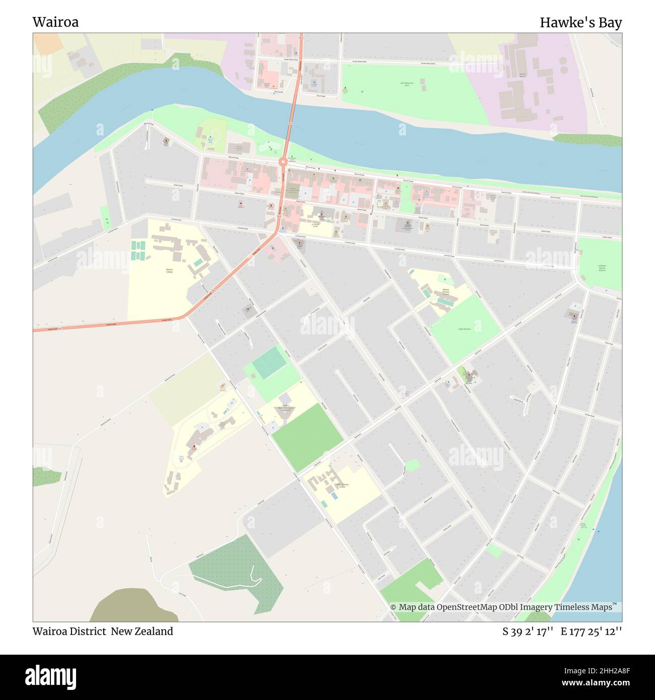Wairoa, Wairoa District, New Zealand, Hawke's Bay, S 39 2' 17'', E 177 ...