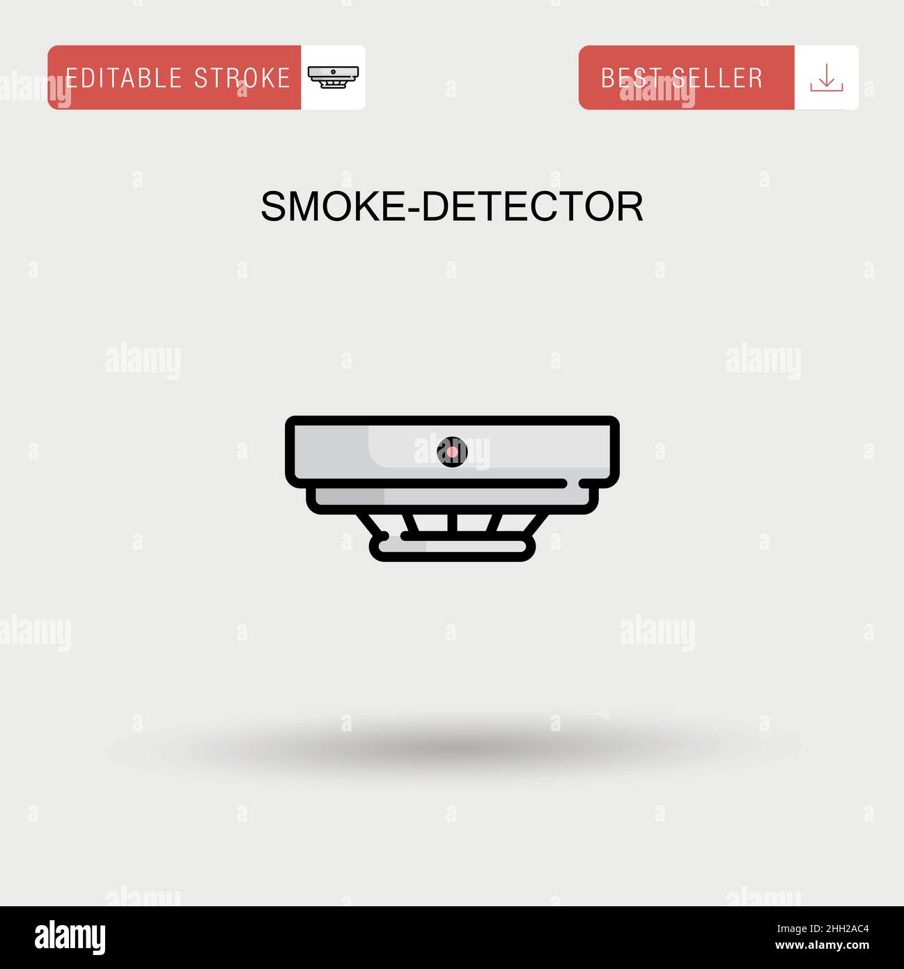 Smoke-detector Simple vector icon Stock Vector Image & Art - Alamy