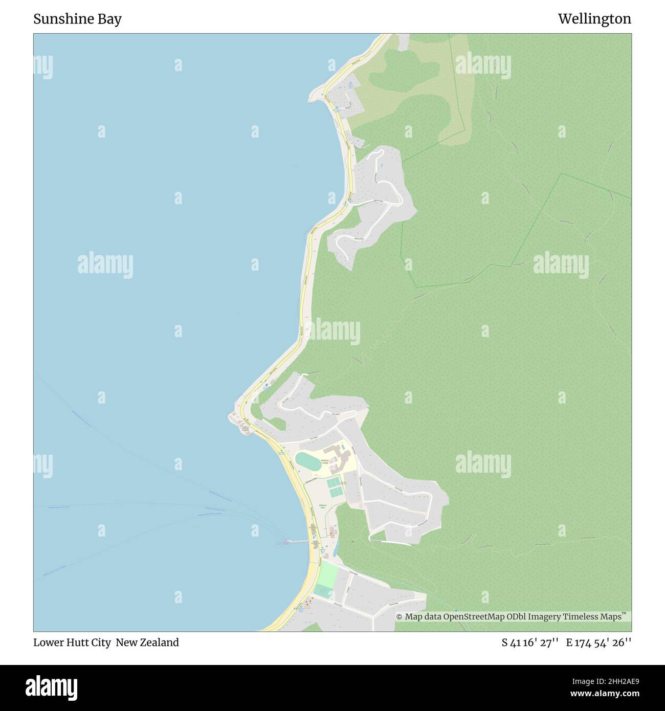 Sunshine Bay, Lower Hutt City, New Zealand, Wellington, S 41 16' 27 ...