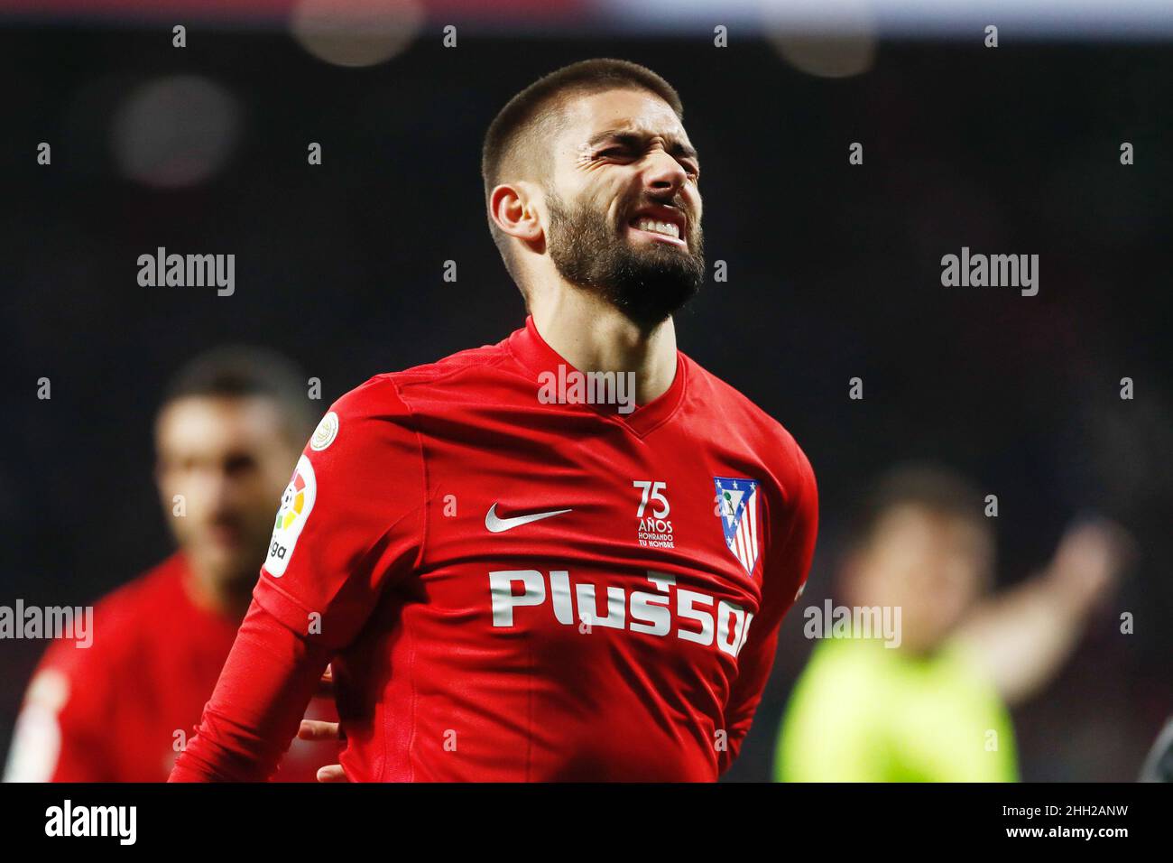 Yannick Carrasco of Atletico de Madrid during the Spanish championship ...