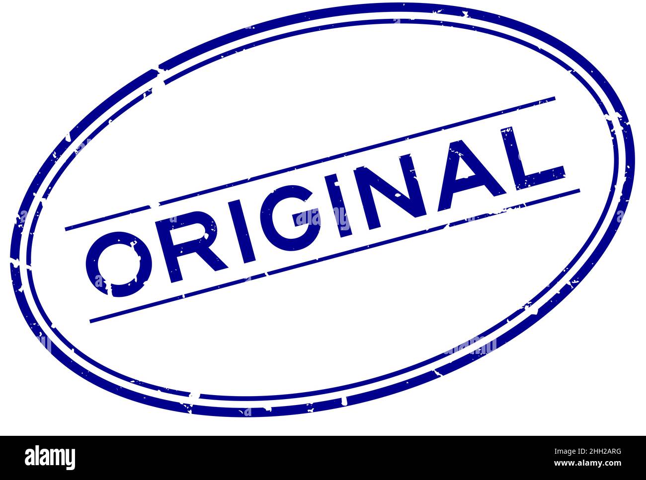 Grunge blue original word oval rubber seal stamp on white background ...