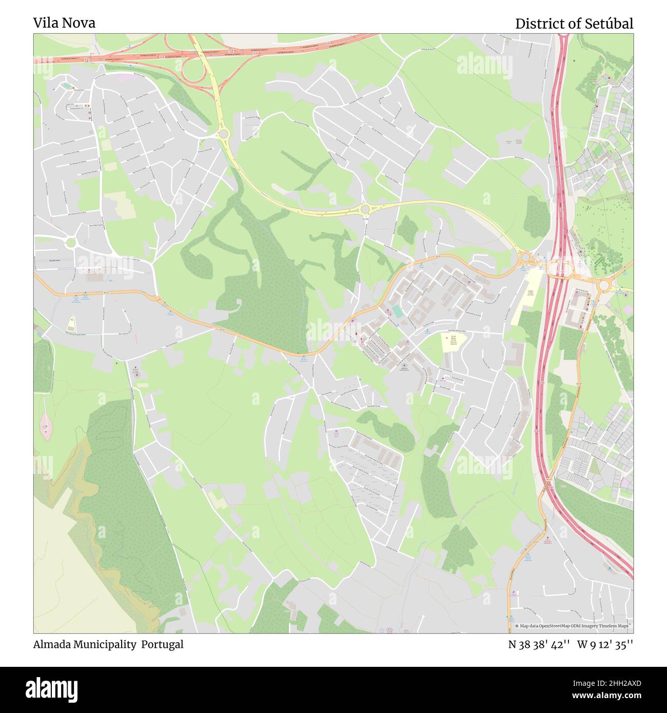 Map of almada portugal hi-res stock photography and images - Alamy