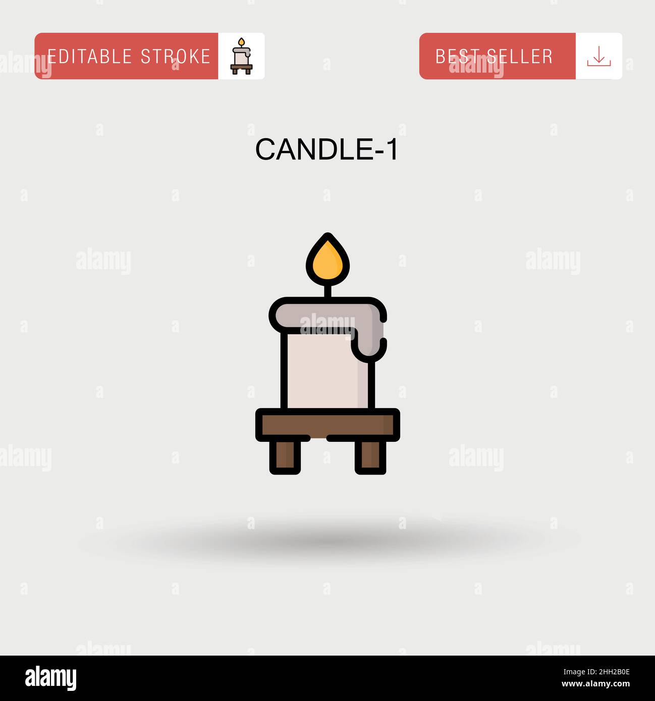 Candle year isolated icon Stock Vector Images - Alamy