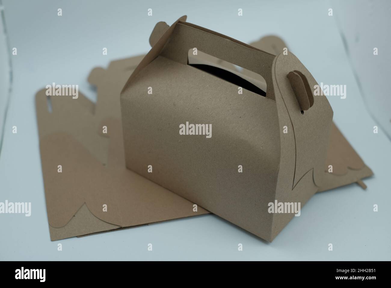 Craft Disposable Brown Paper Boxes Disposable Takeaway Kraft Paper Fast ...