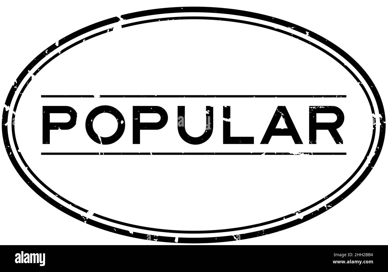 Grunge black popular word oval rubber seal stamp on white background Stock Vector Image & Art ...