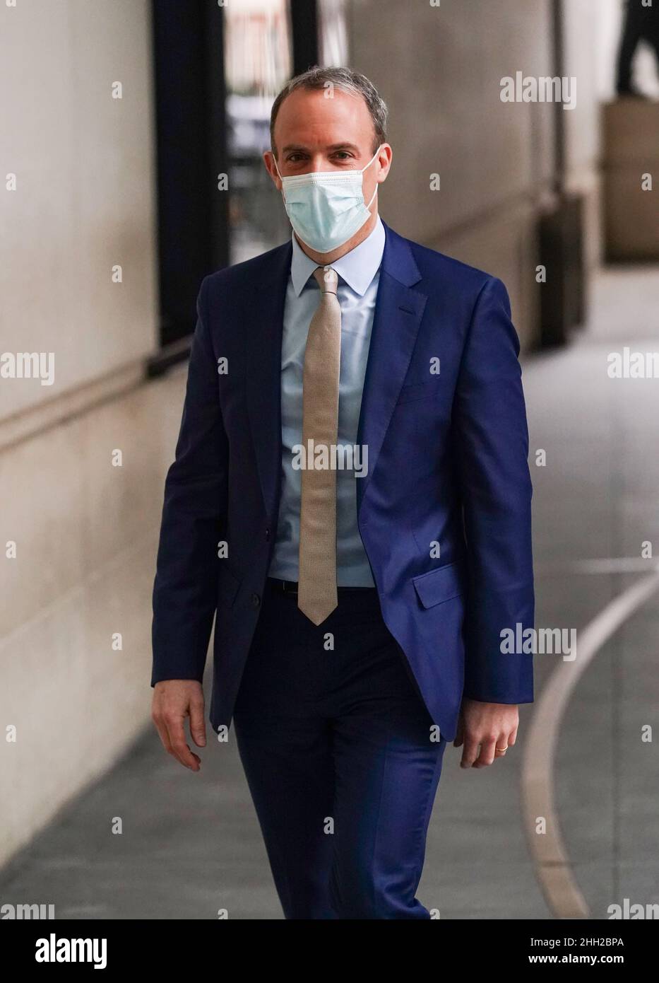 Justice Minister and Deputy Prime Minister Dominic Raab arrives at BBC ...